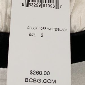 BCBG | Dresses | Neww Tags Bcbg Blackoff White Silk Cocktail Dress ...